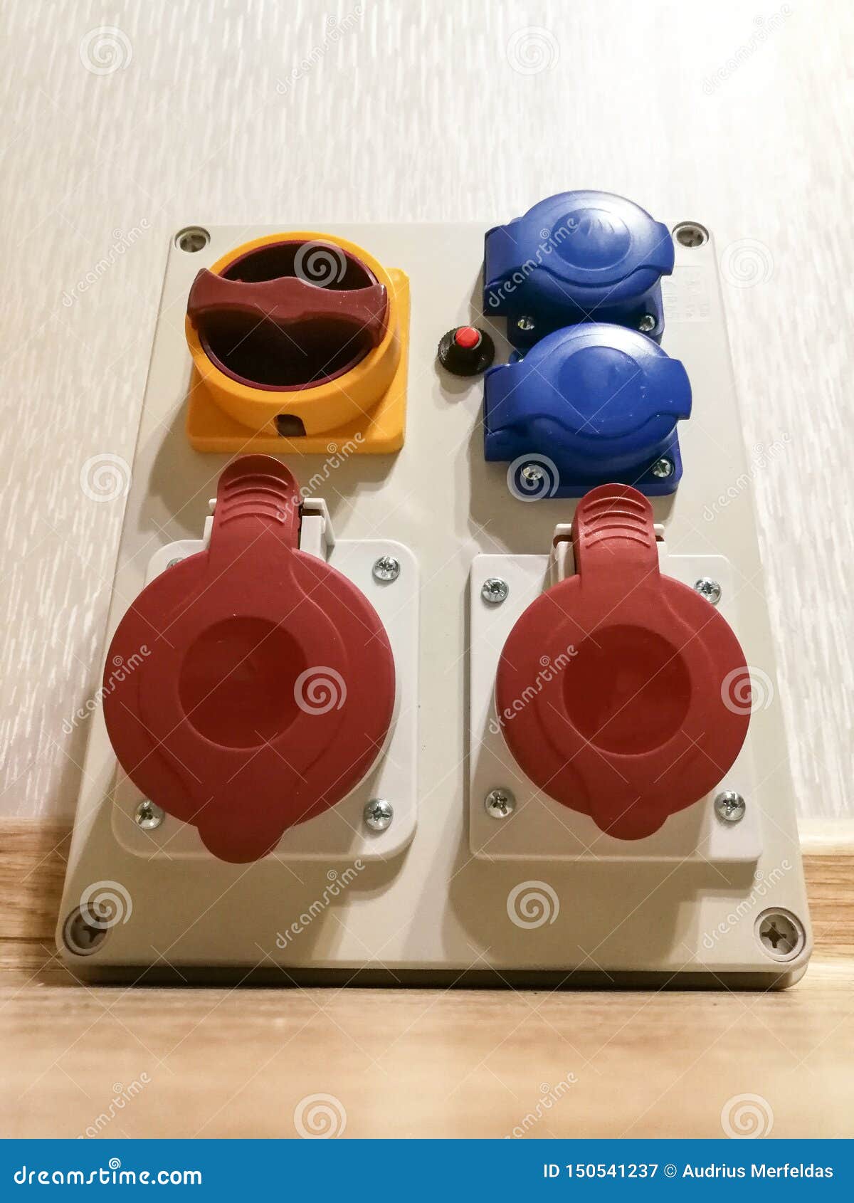 Portable Electrical Panel with AC Outlets Stock Image - Image of proof ...