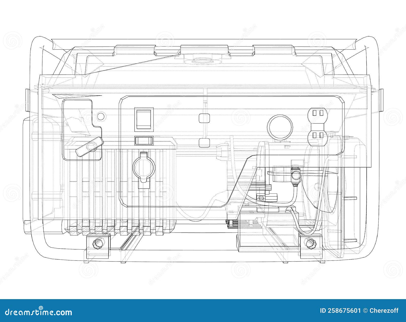 Portable Electro Generator. Vector Stock Illustration - Illustration of ...