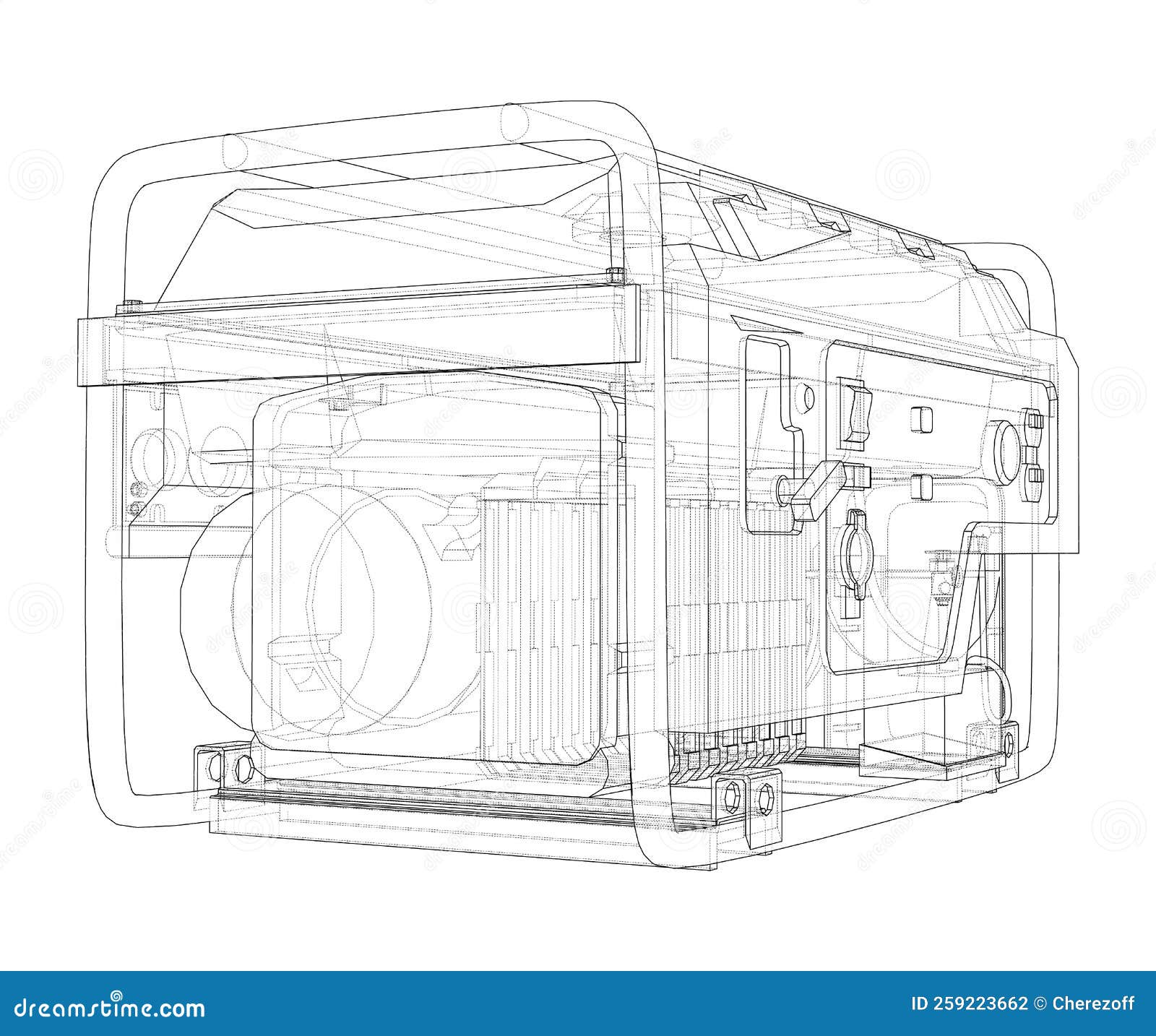 Portable Electro Generator. Vector Stock Vector - Illustration of ...