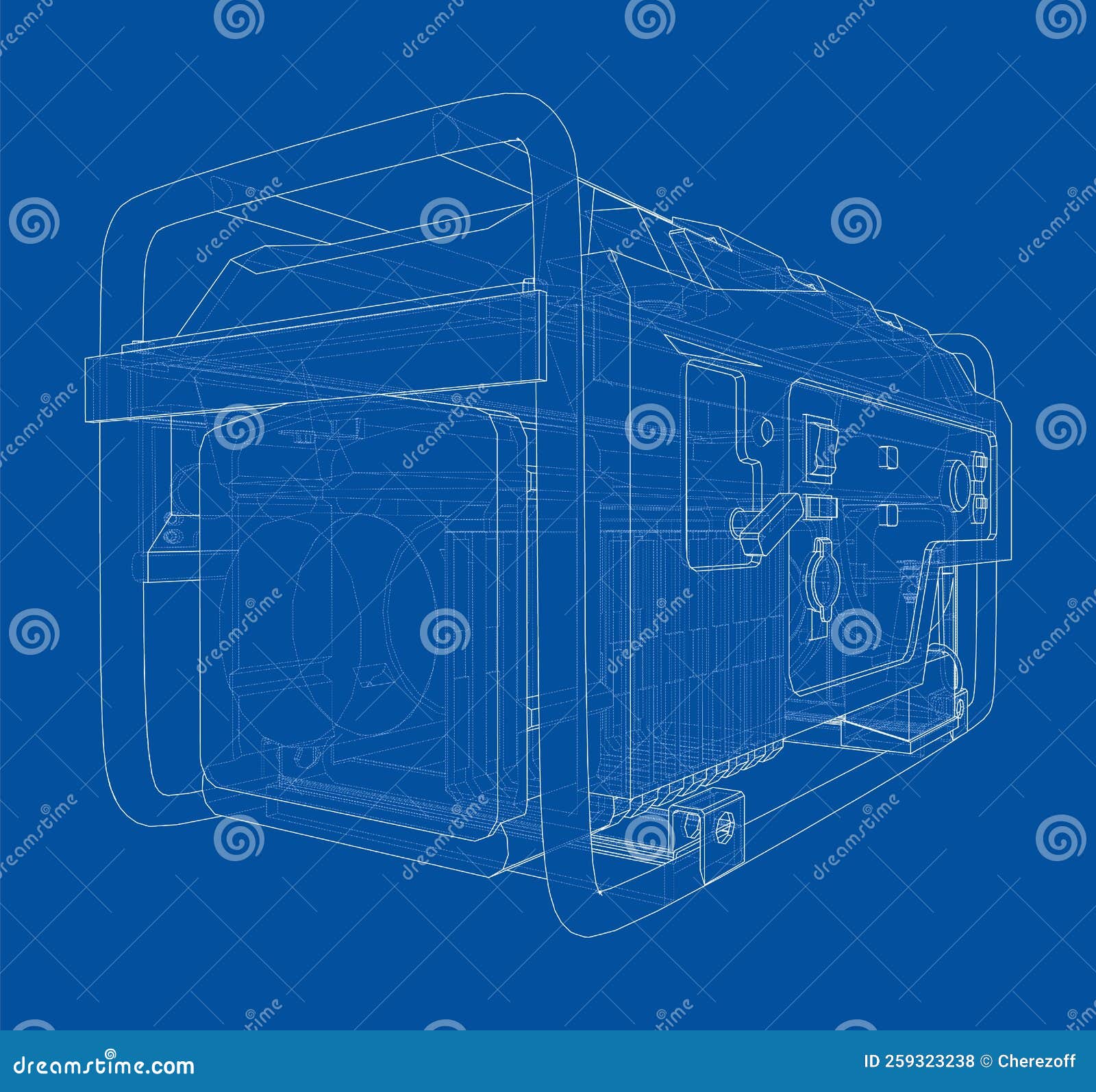 Portable Electro Generator. Vector Stock Vector - Illustration of ...
