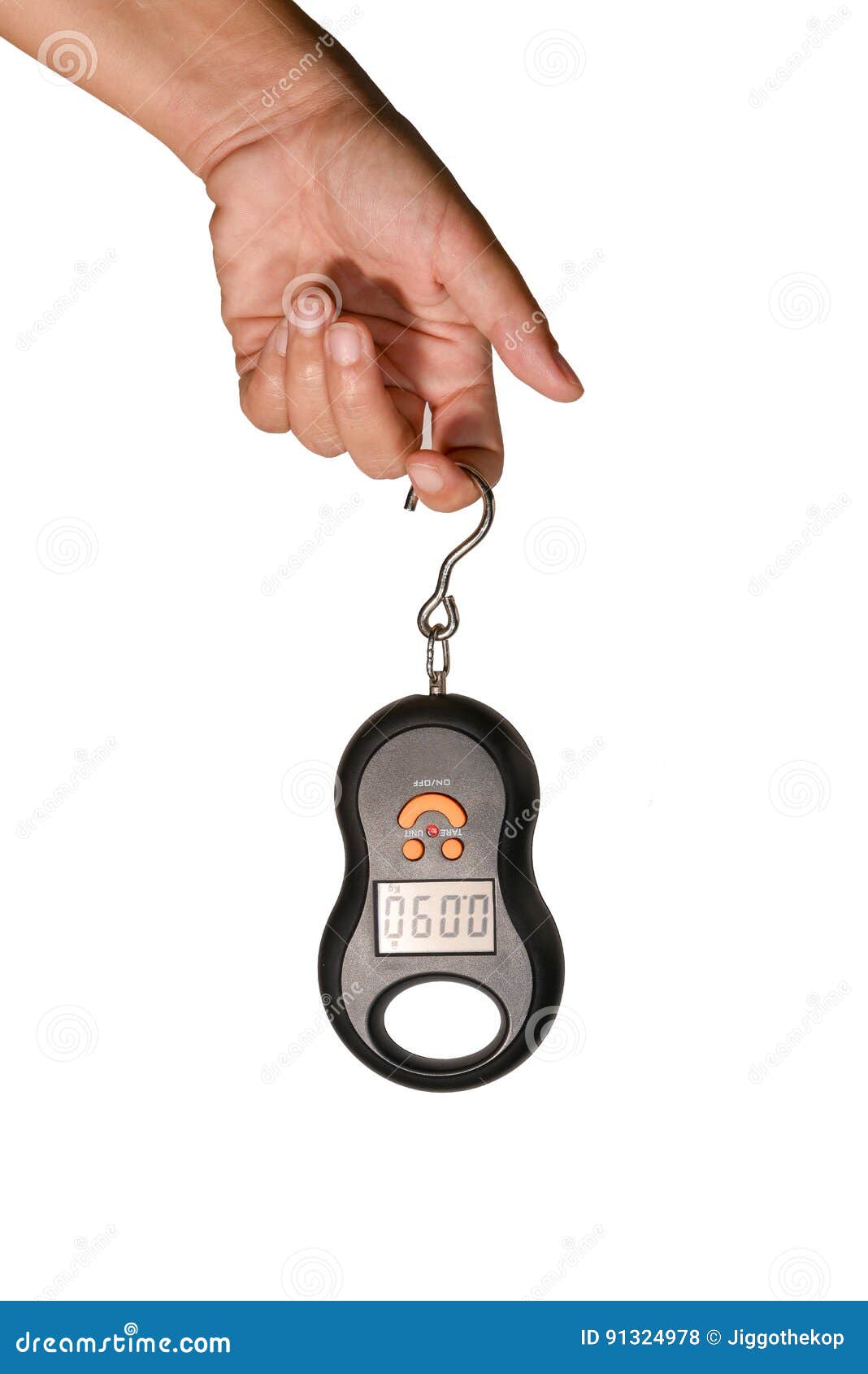 Portable Electronic Scale on Hand Stock Photo - Image of balance ...