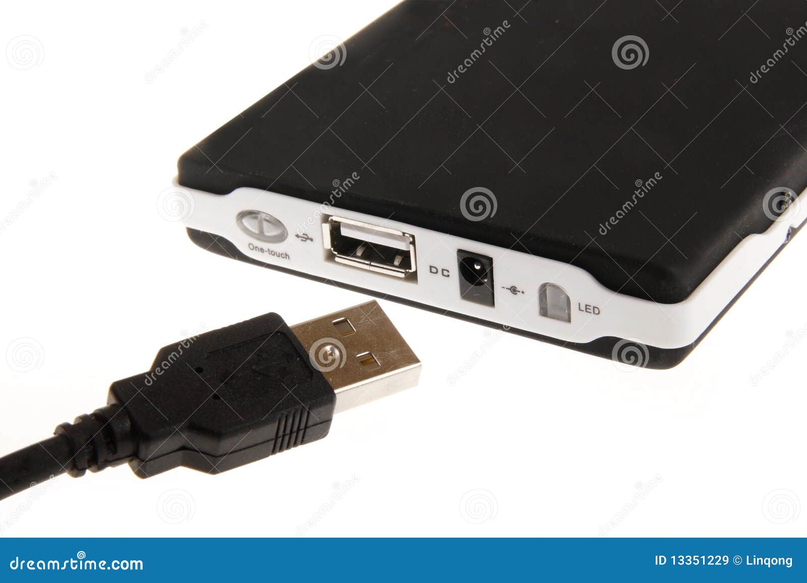Portable External Hard Disk Stock Image - Image of isolated ...