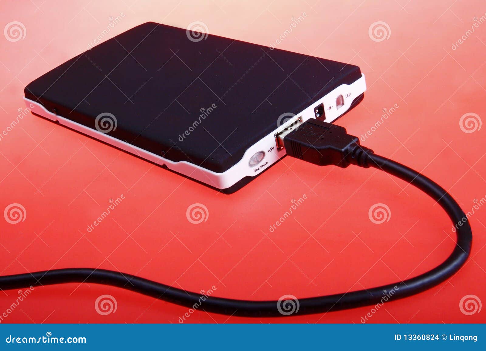 Portable External Hard Disk Stock Photo - Image of digital, firewire ...