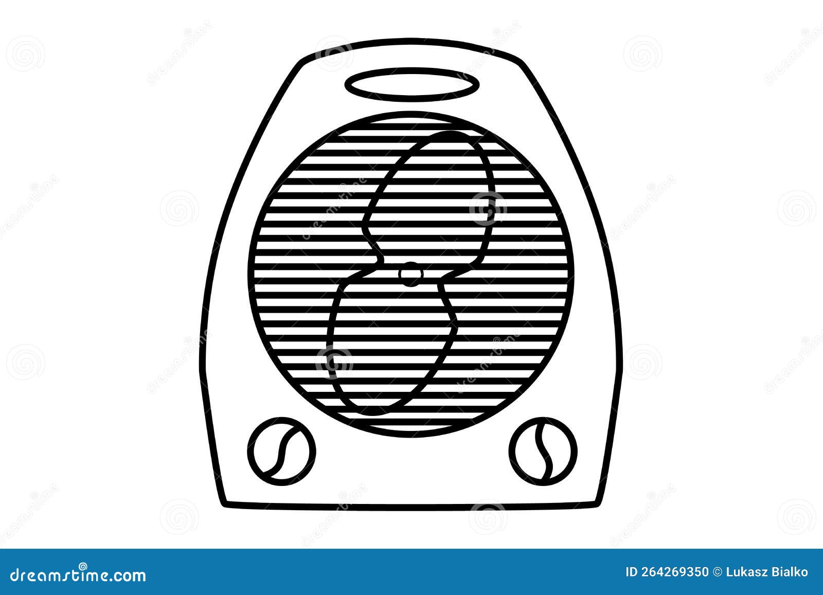 Portable Fan Heater Vector Image Stock Vector - Illustration of ...