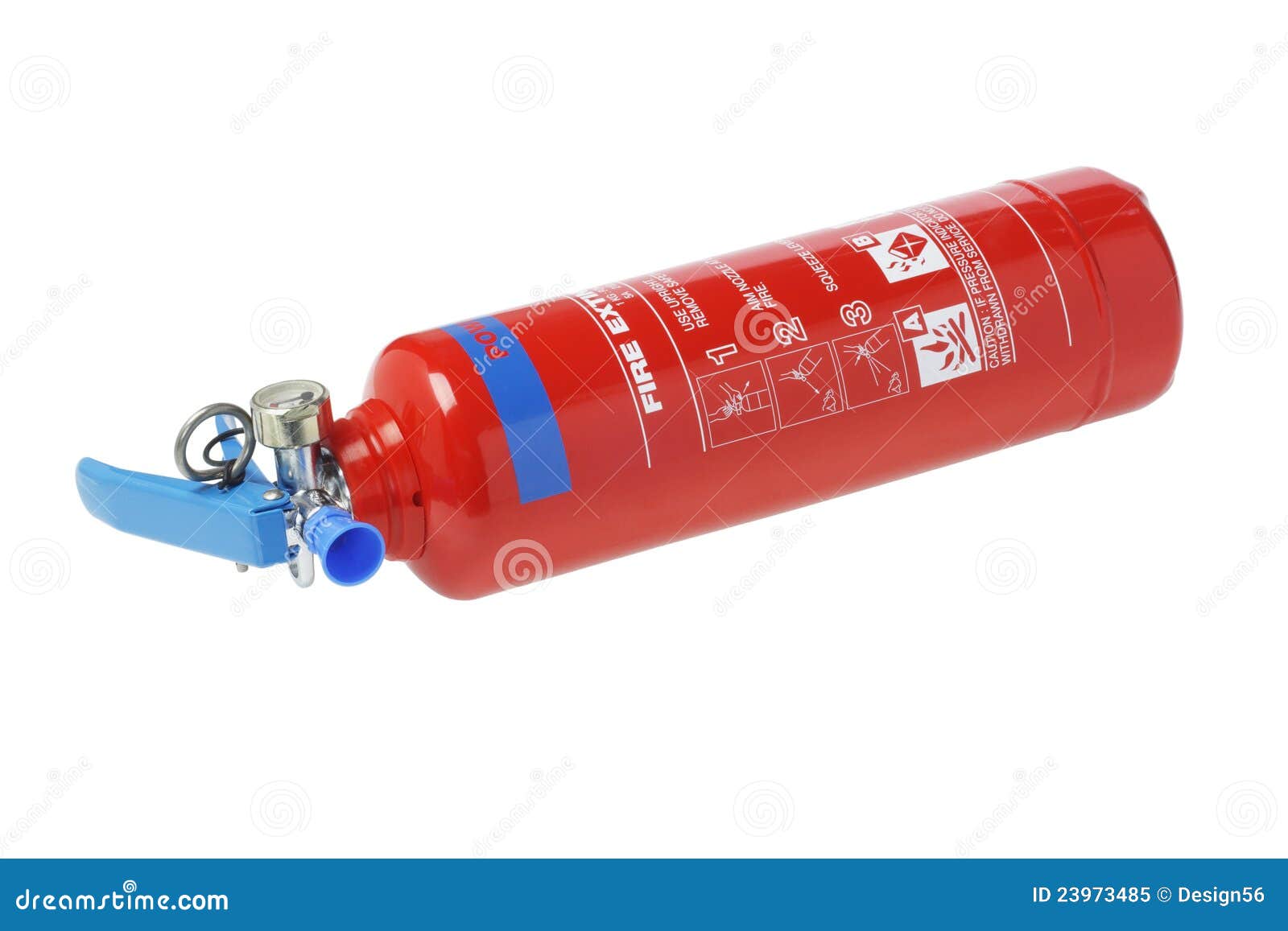 Portable Fire Extinguishers. Fire Safety On The Road. Close-up Stock ...