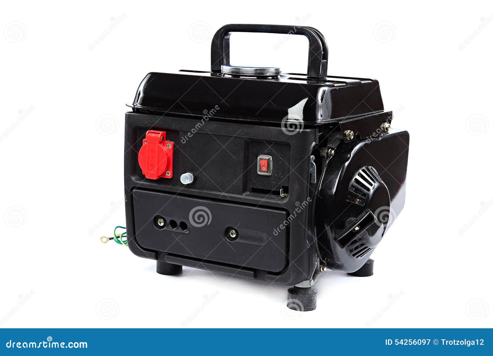 Portable Fuel Electric Generator On White Background Stock Image ...