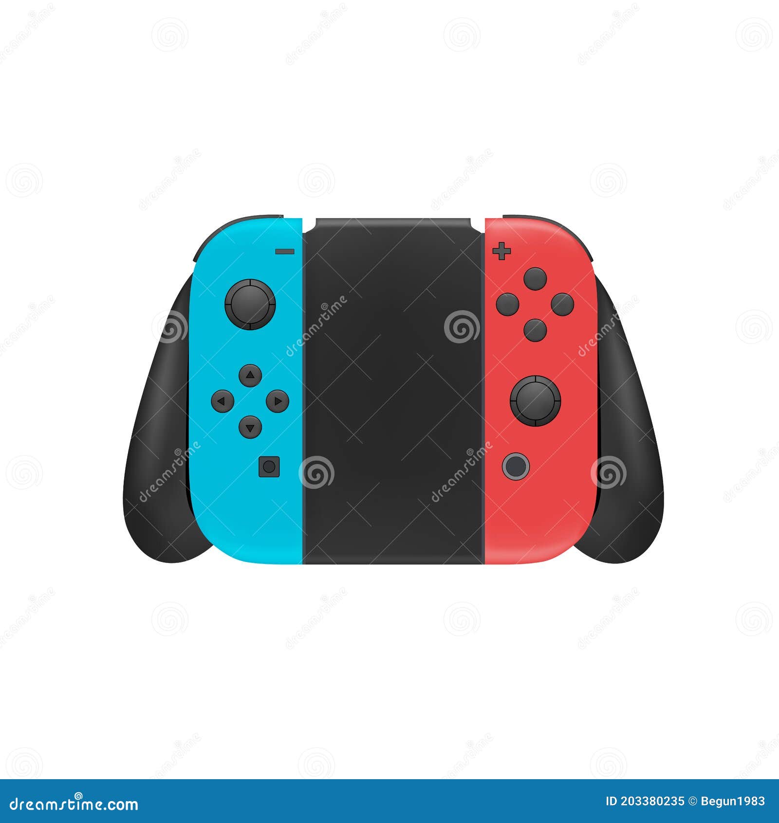 Portable Game Console in Vector on White Background.Modern Game Console ...