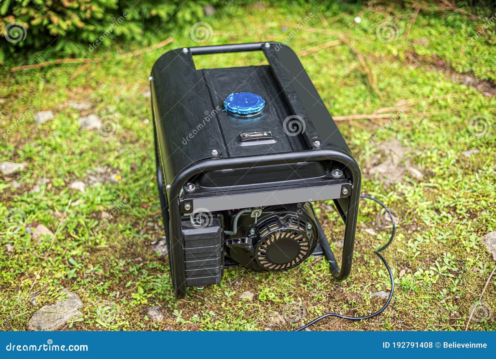 Portable Gasoline Generator in the Open Air. Stock Photo - Image of ...