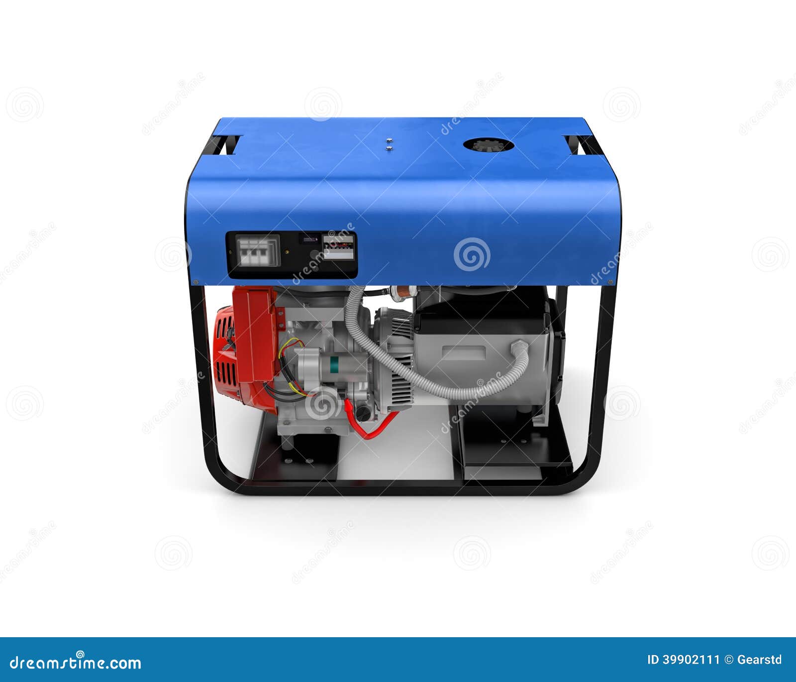 Portable Generator Isolated on a White Background Stock Illustration ...
