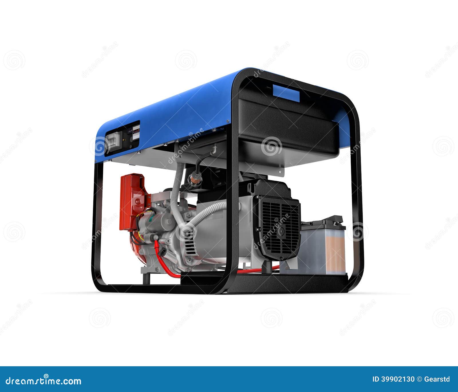 Portable Generator Isolated on a White Background Stock Illustration ...