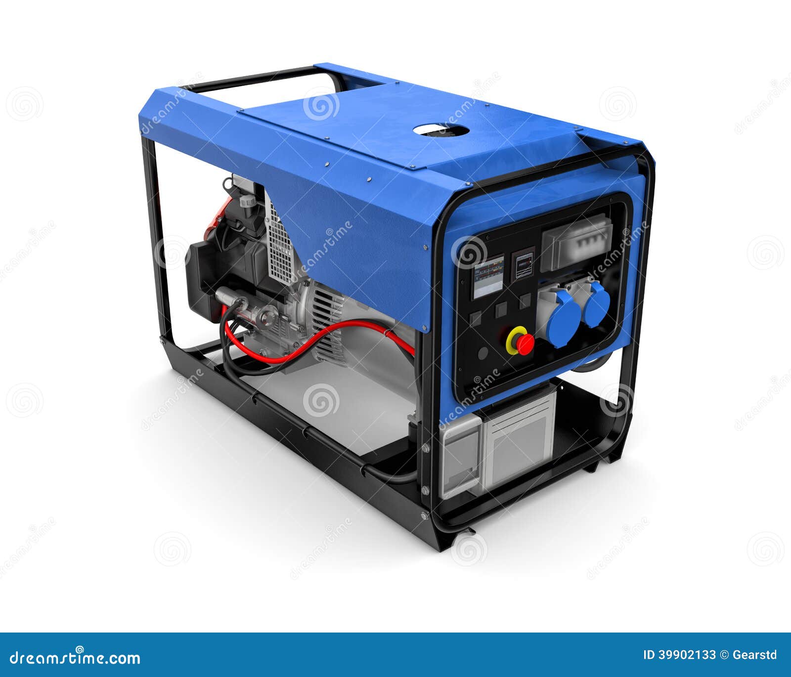 Portable Generator Isolated on a White Background Stock Illustration ...