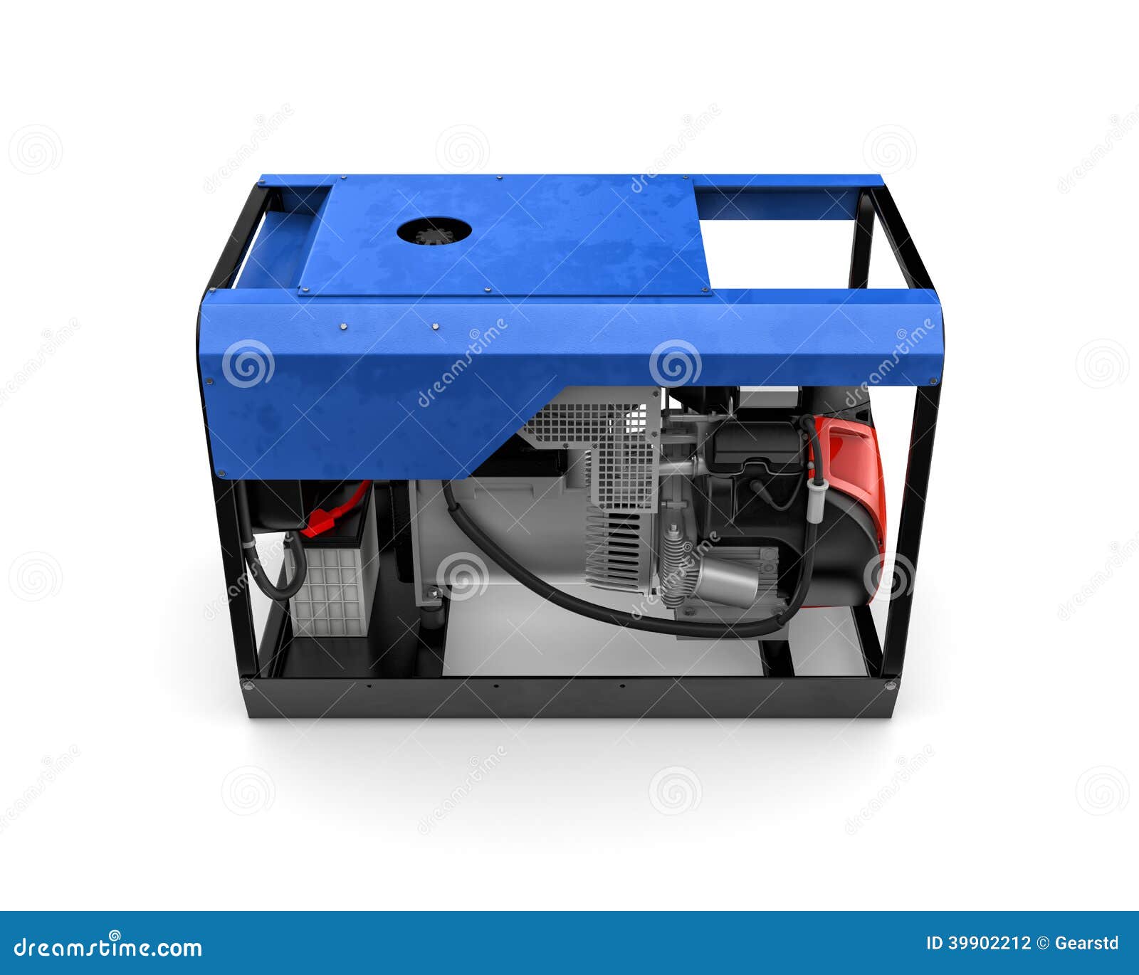Portable Generator Isolated on a White Background Stock Illustration ...