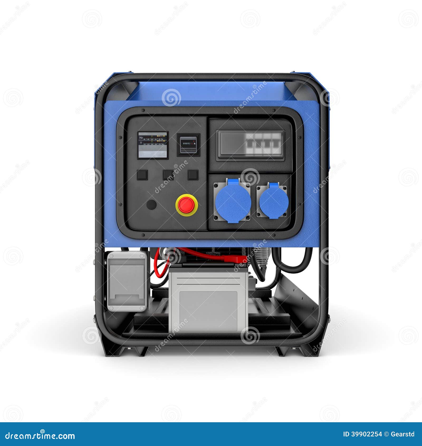 Portable Generator Isolated on a White Background Stock Illustration ...
