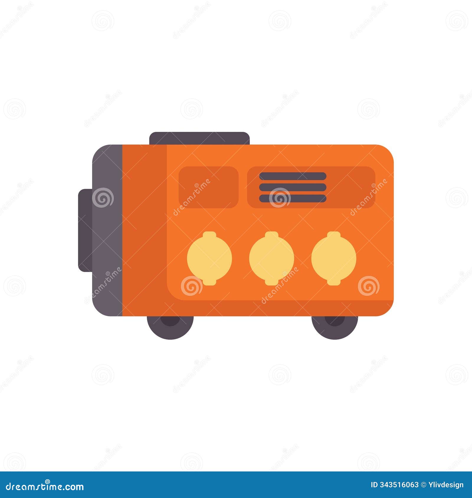 Portable Generator Providing Electricity during Power Outage Stock ...