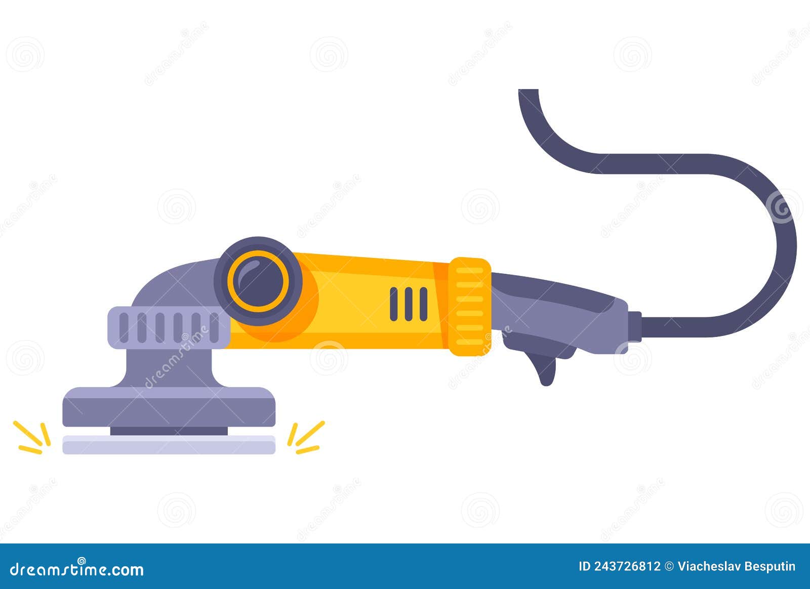 Portable Grinder Icons Set Cartoon Vector. Various Grinding Machine ...