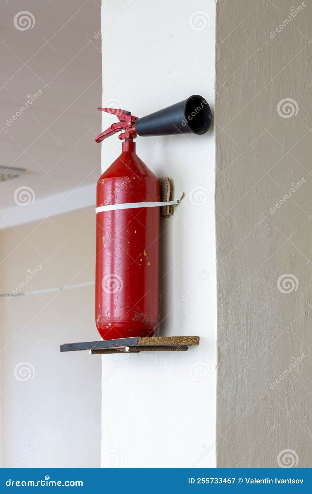 Portable Hand-held Fire Extinguisher Mounted on the Wall Inside the ...