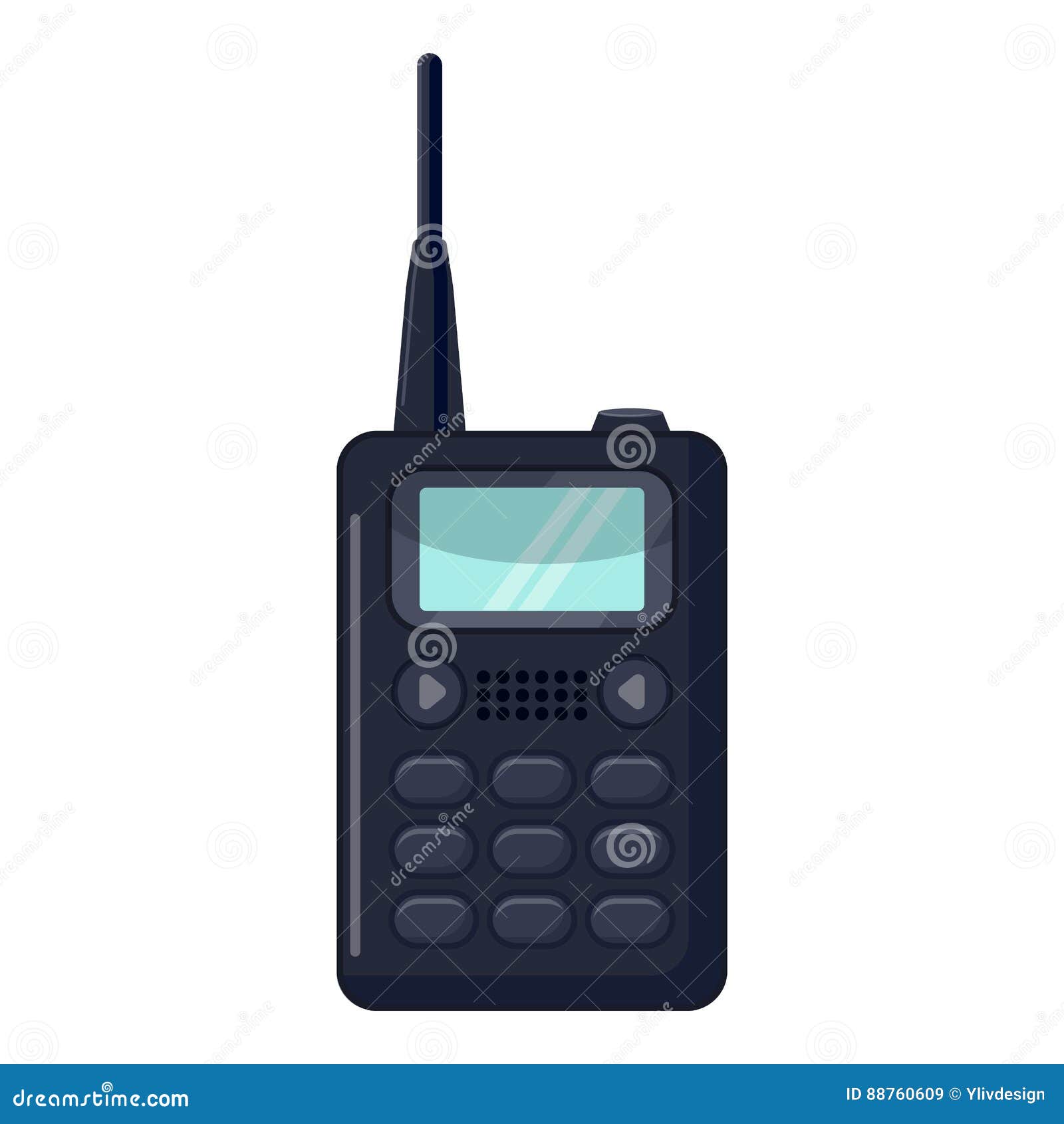 Portable Handheld Radio Cartoon Vector Illustration | CartoonDealer.com ...