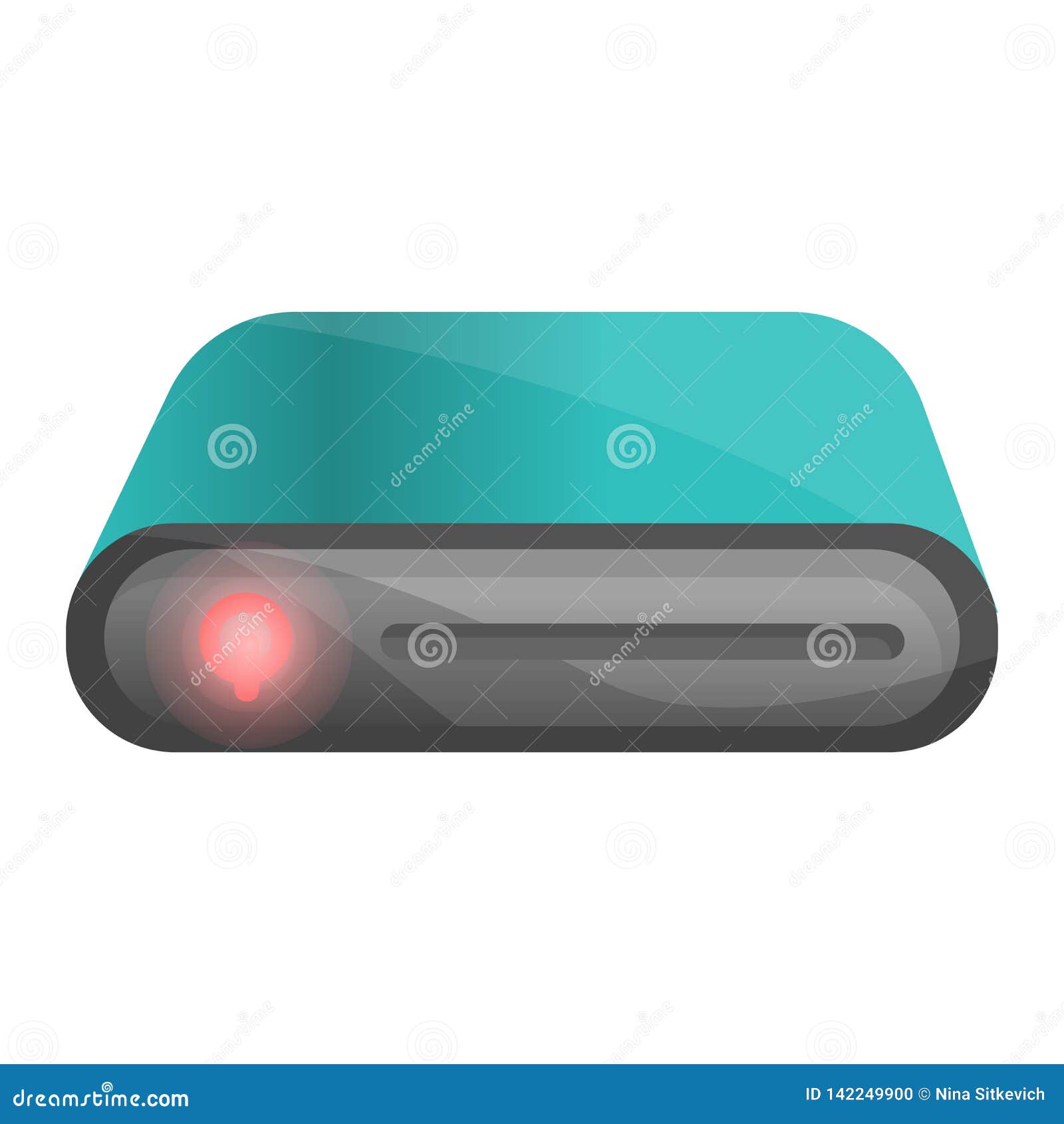 Portable Hard Disk Icon, Cartoon Style Stock Vector - Illustration of ...