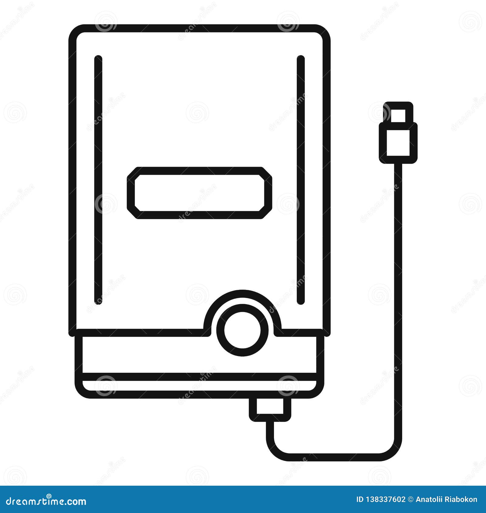 Portable Hard Disk Icon, Outline Style Stock Vector - Illustration of ... Portable Hard Disk Icon, Outline Style Stock Vector - Illustration of ...