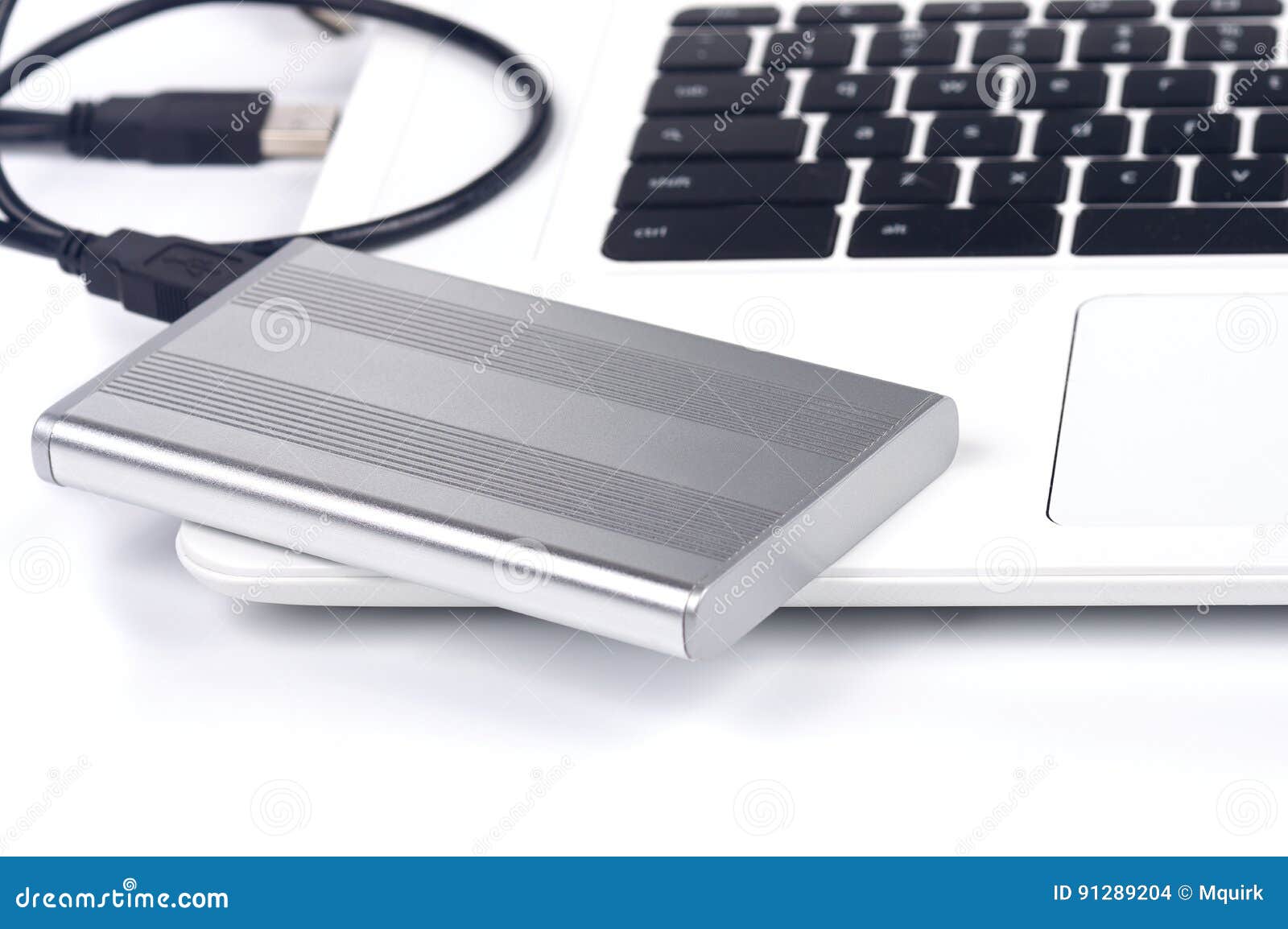 Portable hard disk stock photo. Image of digital, laptop - 91289204