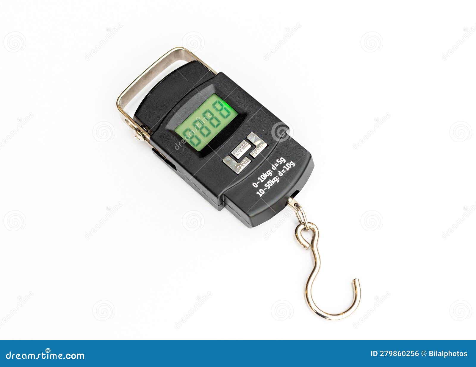 Portable Hook Digital Scale with LED Display Isolated on a White ...