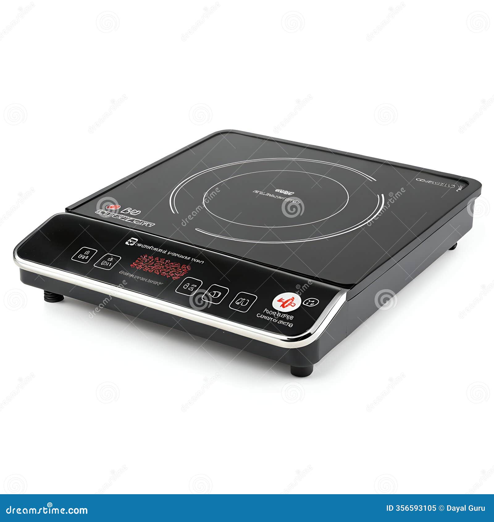 Induction Cooktop On White Background 3d Render Set Royalty-Free Stock ...