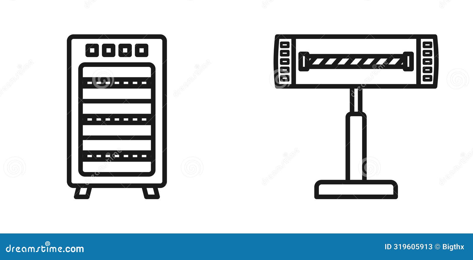 Portable Infrared Space Heater Icon Stock Vector - Illustration of ...