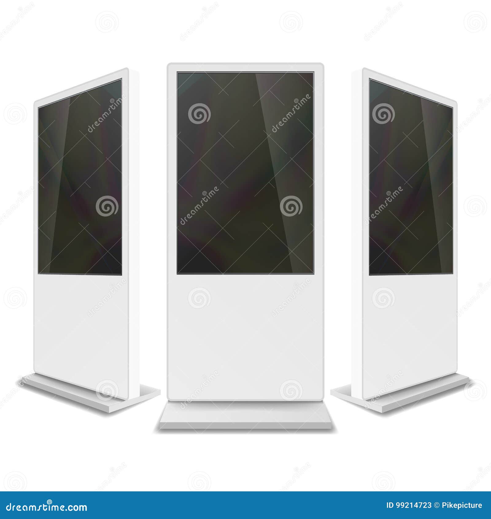 Advertising Touch Screen Vector. Mock Up for Showcase Products, Events ...