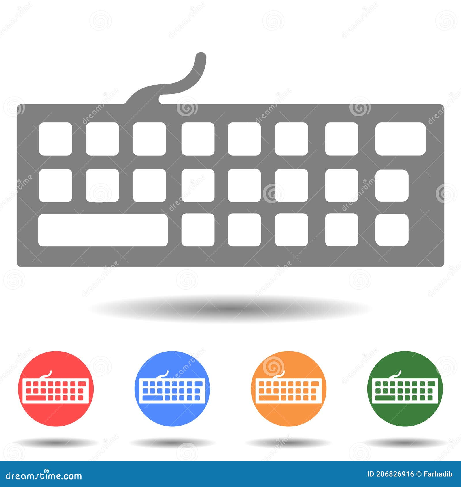 Clavier, Desktop, Fingerboard Icon. Black Vector Graphics ...