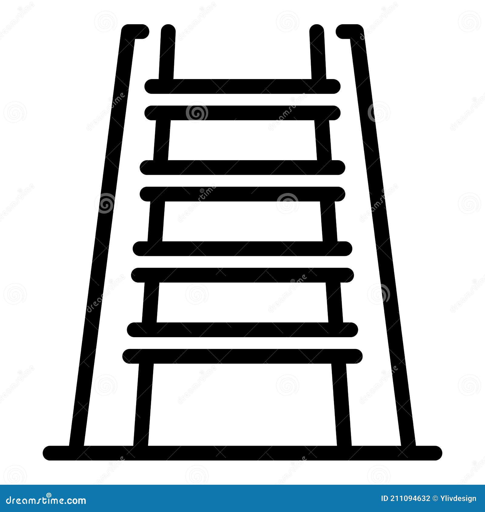 Portable Ladder Icon, Outline Style Stock Vector - Illustration of ...