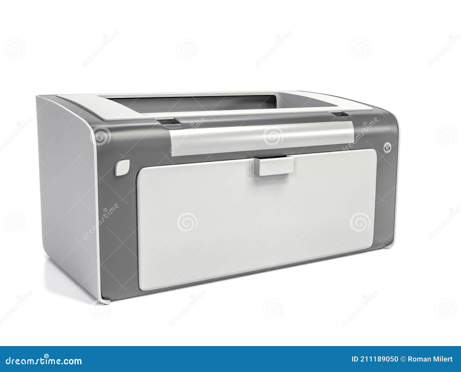 Portable Laser Printer on White Stock Illustration - Illustration of ...