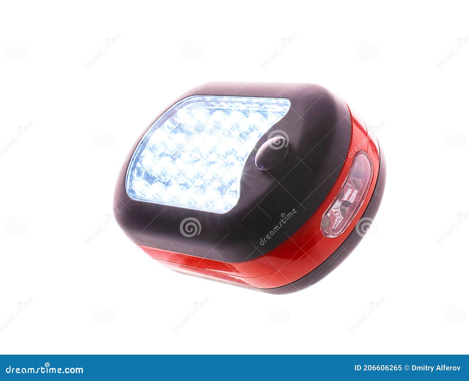 Portable LED Torch with Hook. Turn on Stock Image - Image of lighting ...