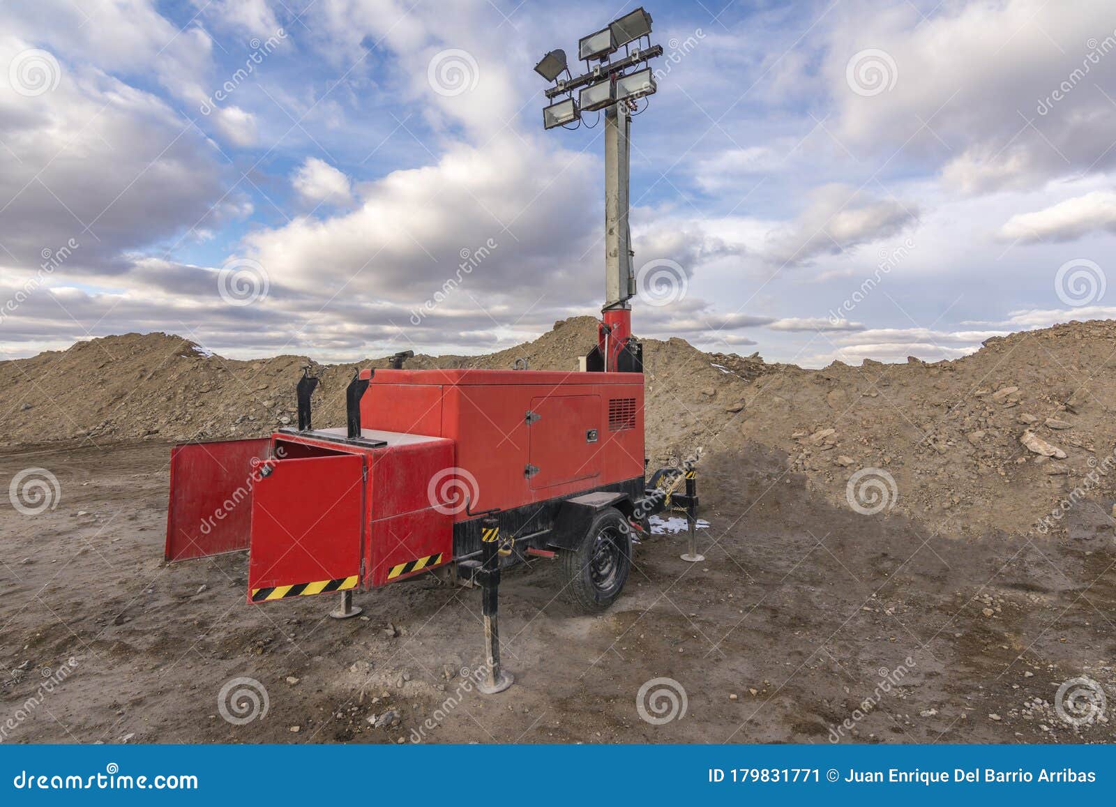 Portable Lighting Equipment for Construction Stock Image - Image of ...