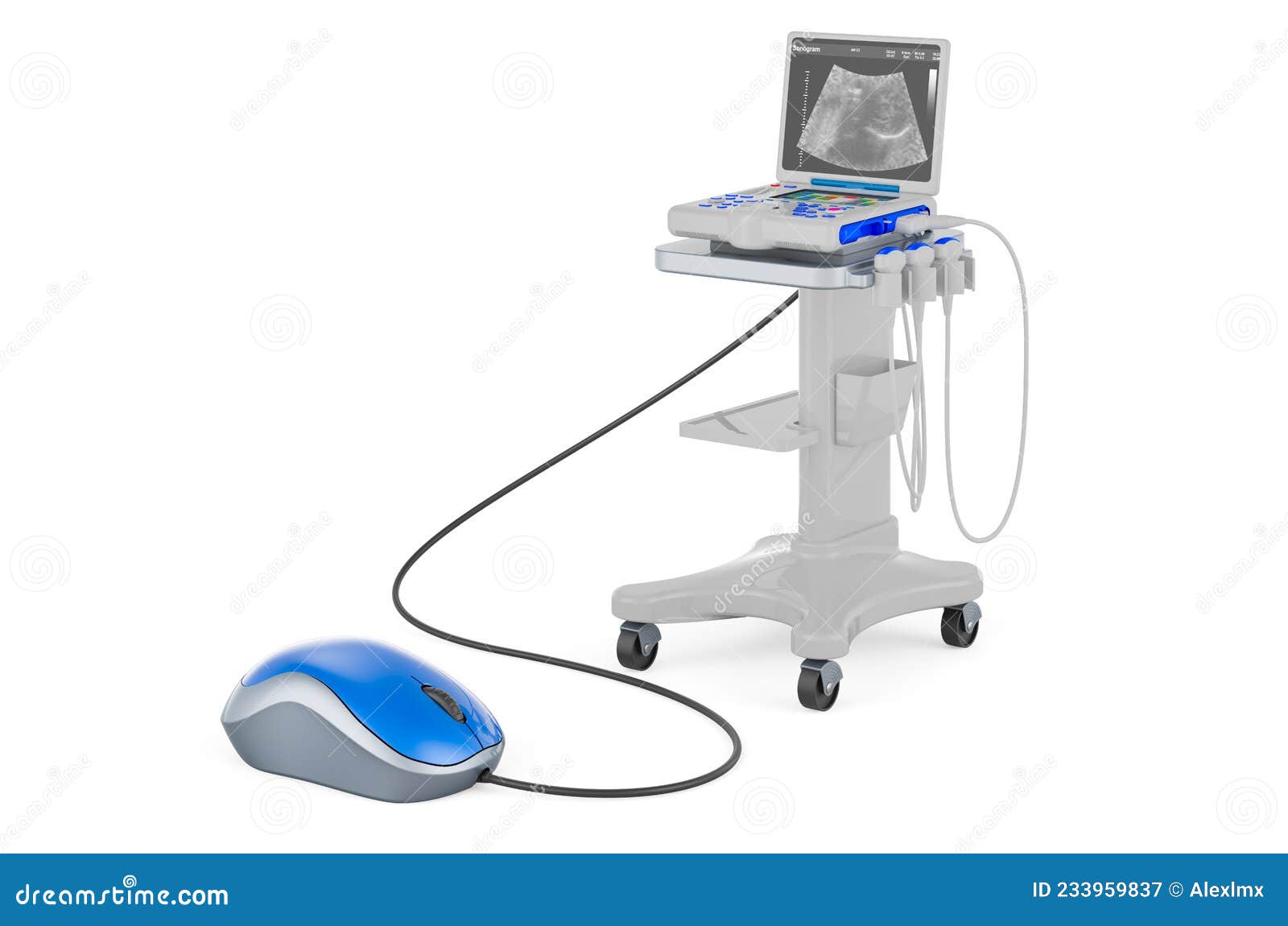 3d Rendering Of A Ultrasound Machine Stock Image | CartoonDealer.com ...