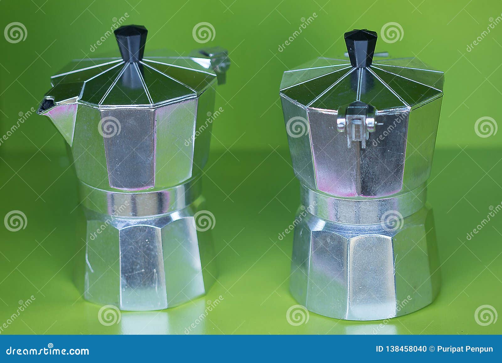 The Portable Mocha Pot is Located on the Floor. Stock Photo - Image of ...