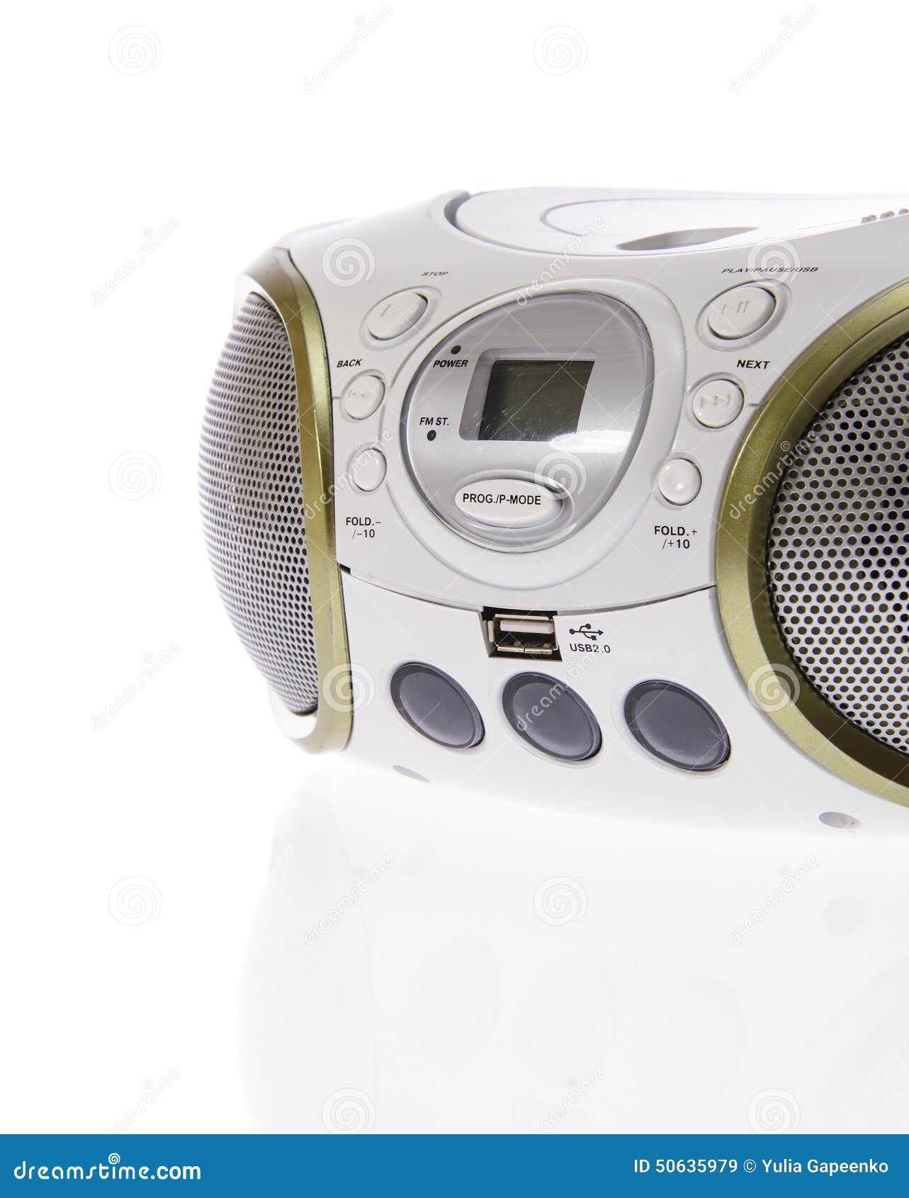 Portable MP3, CD, DVD Audio. Isolated Stock Image - Image of equipment ...