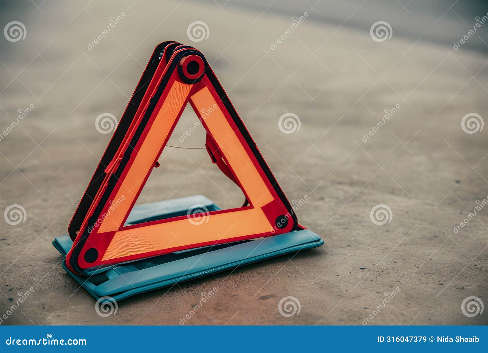 Portable Orange Warning Triangle for Roadside Safety with Reflective ...