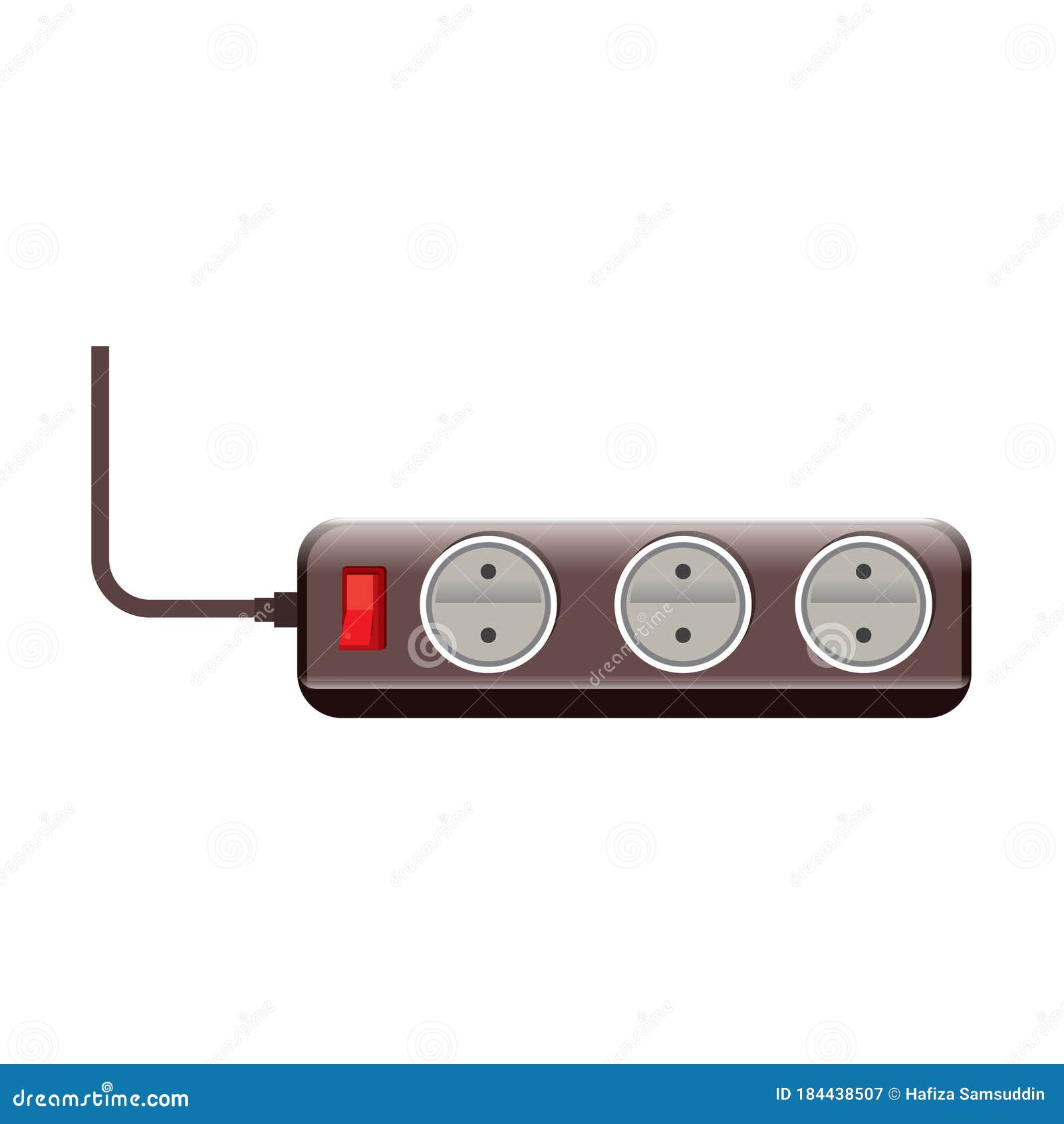 Portable Outlet Electrical Socket. Vector Illustration Decorative ...