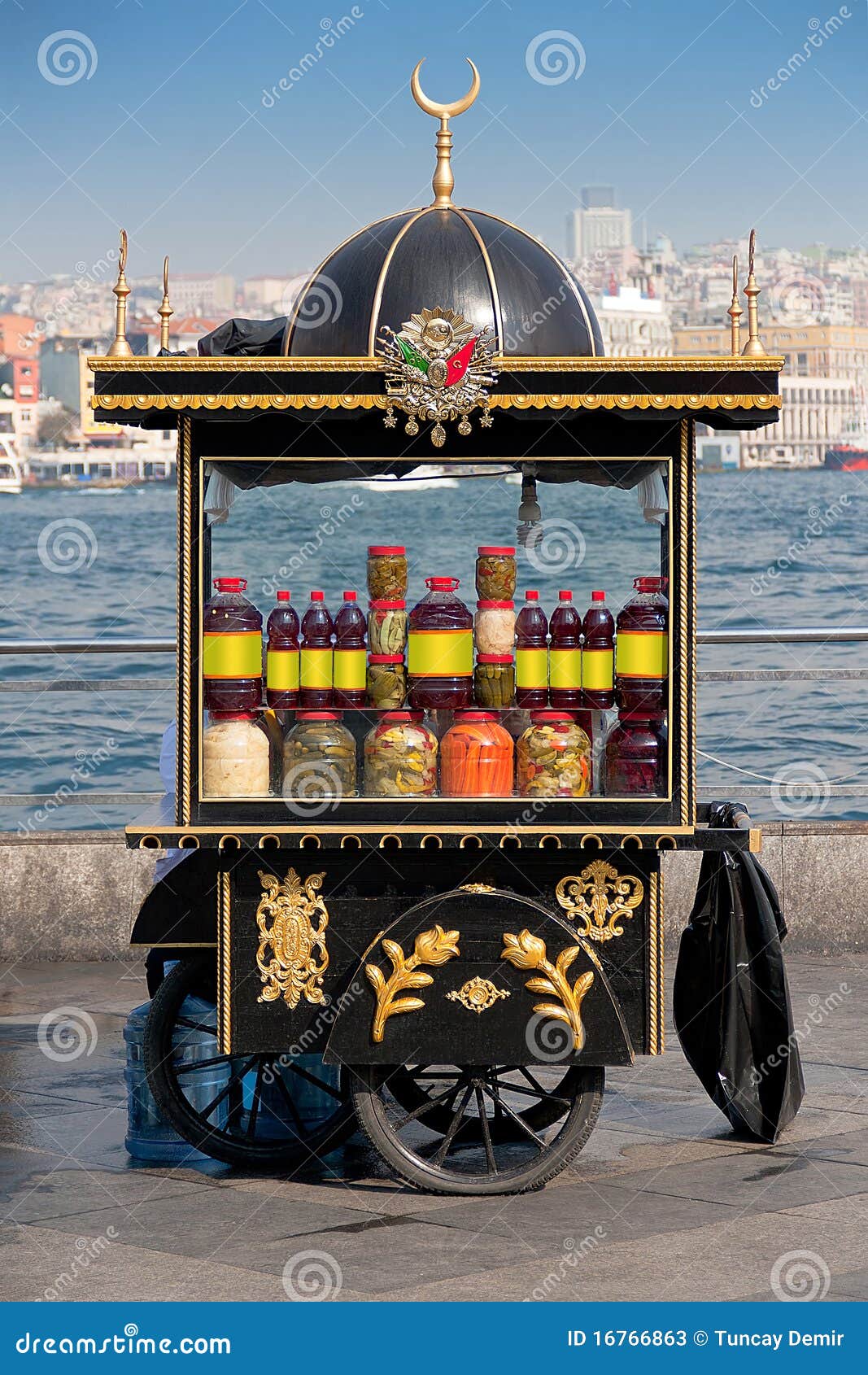 Mobile pickle seller stock image. Image of cucumber, istanbul - 16766863