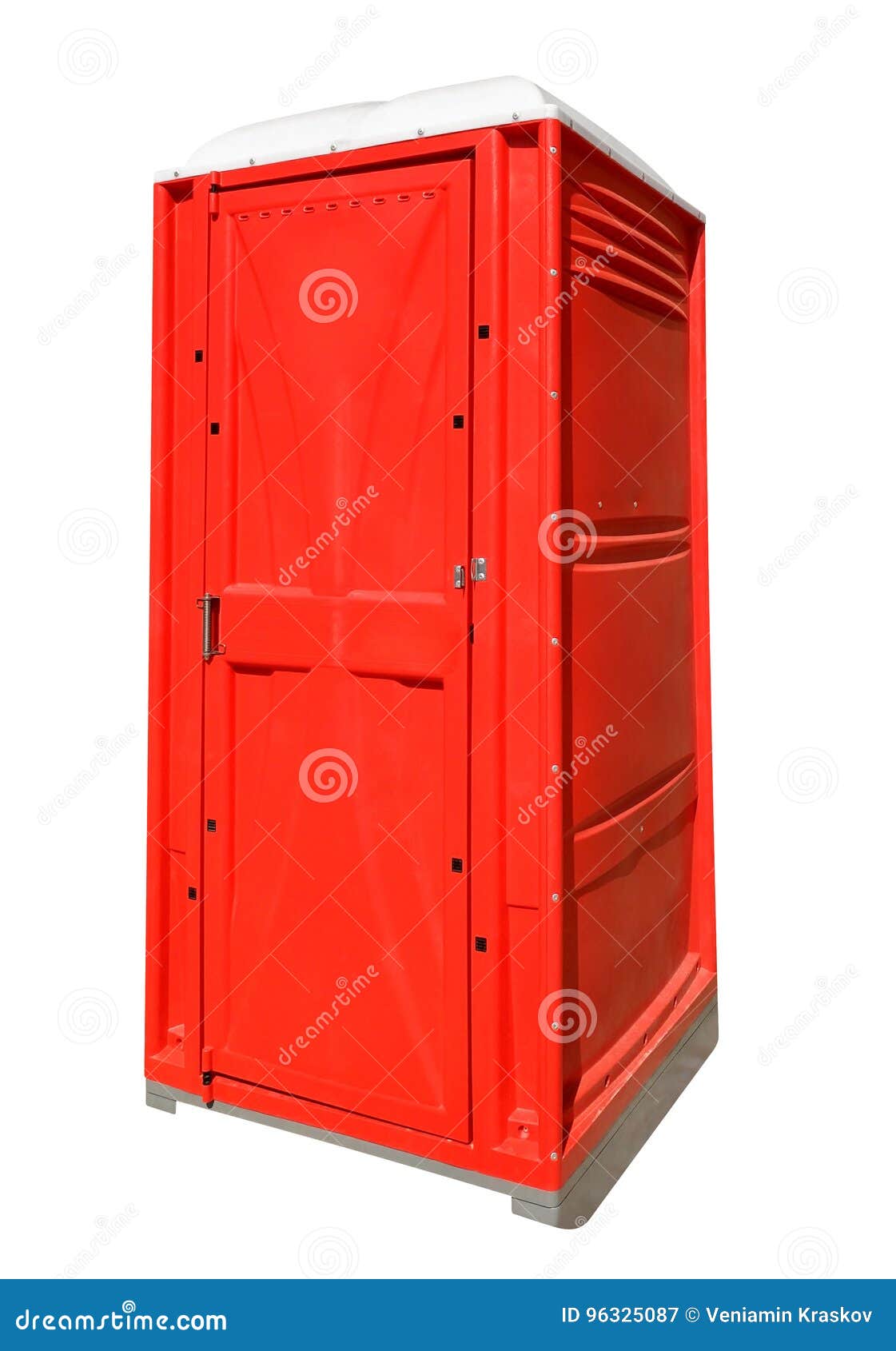 Portable Plastic Toilet - Red Stock Image - Image of lavatory, path ...