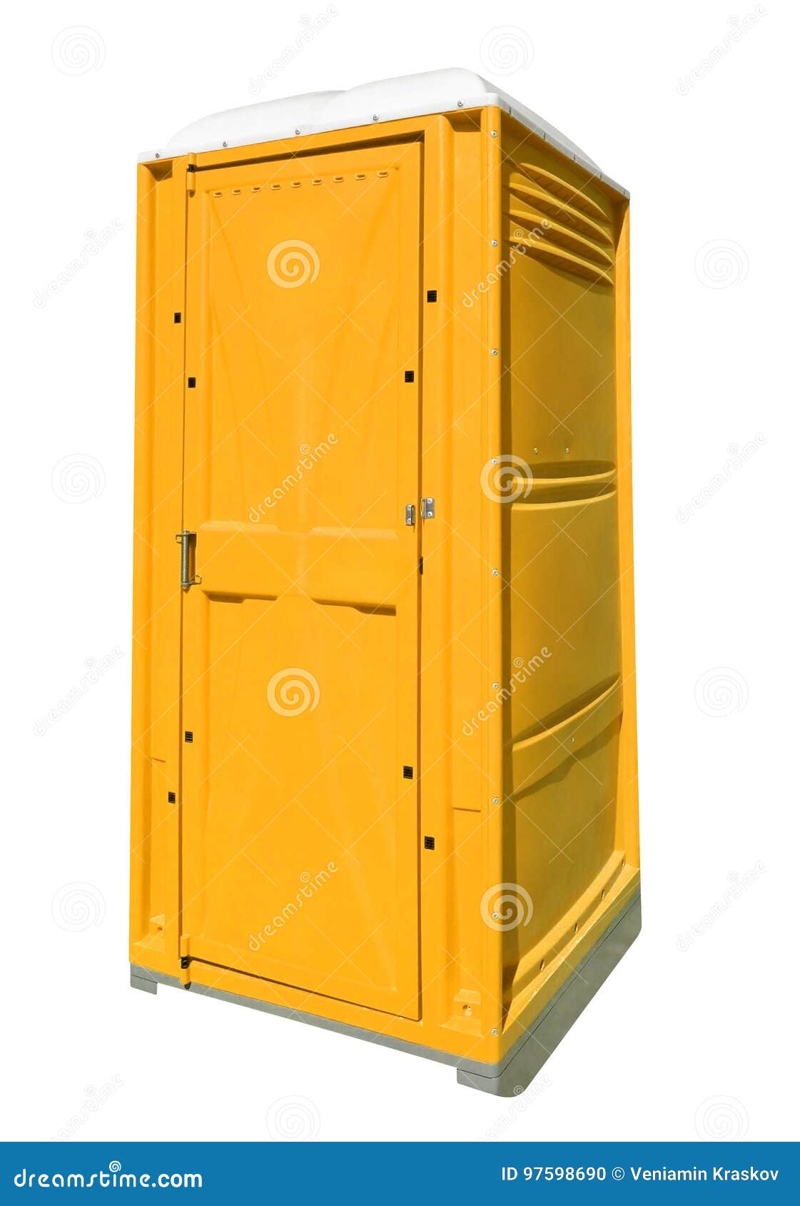 Portable Plastic Toilet - Yellow Stock Photo - Image of private ...