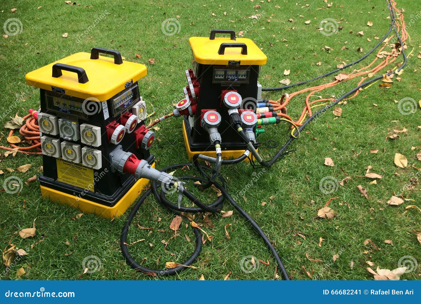Portable Power Distribution Units Stock Image - Image of outputs ...