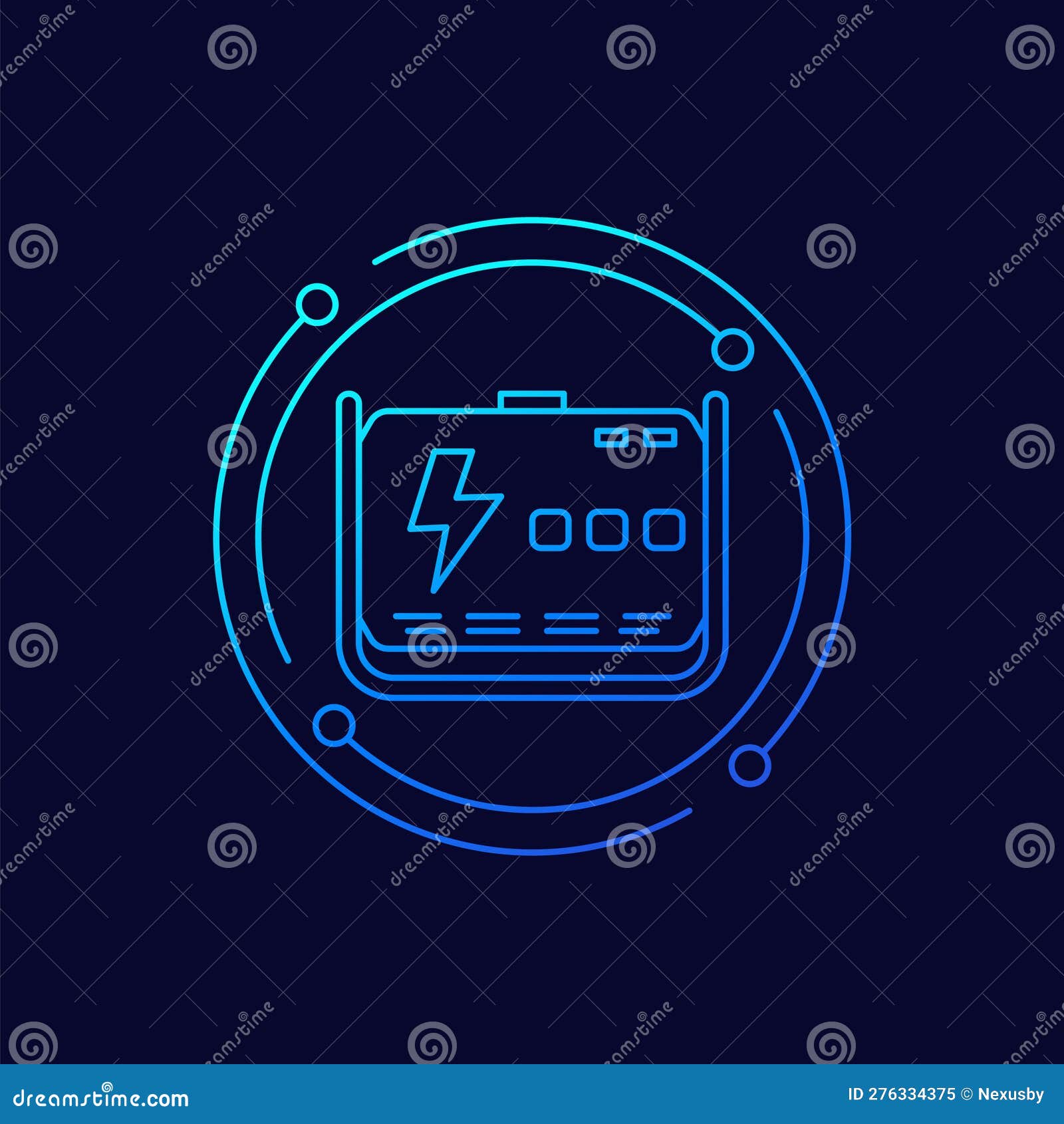 Generator Linear Icon. Modern Outline Generator Logo Concept On Cartoon ...