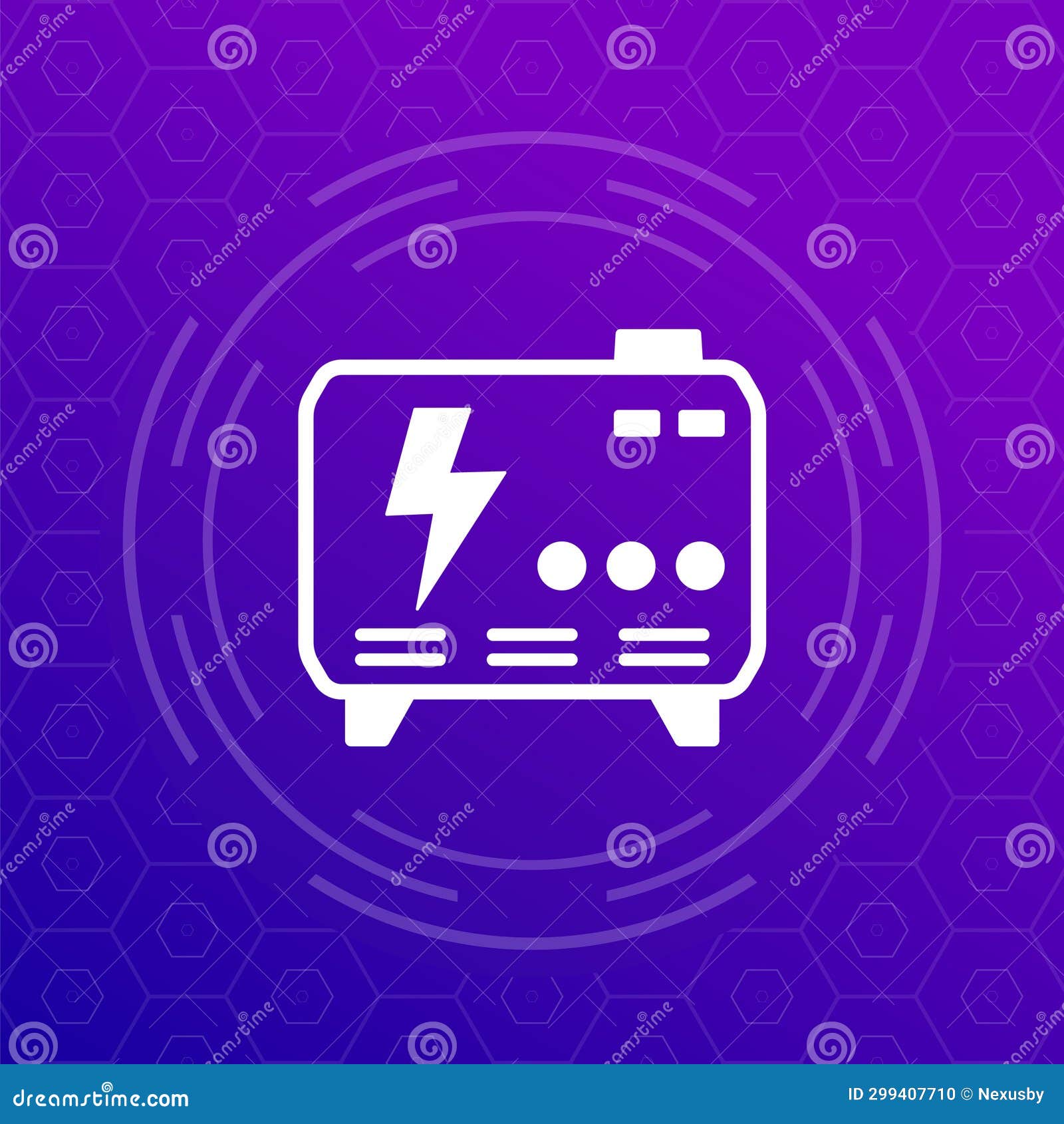 Portable Power Generator Icon, Vector Stock Vector - Illustration of ...