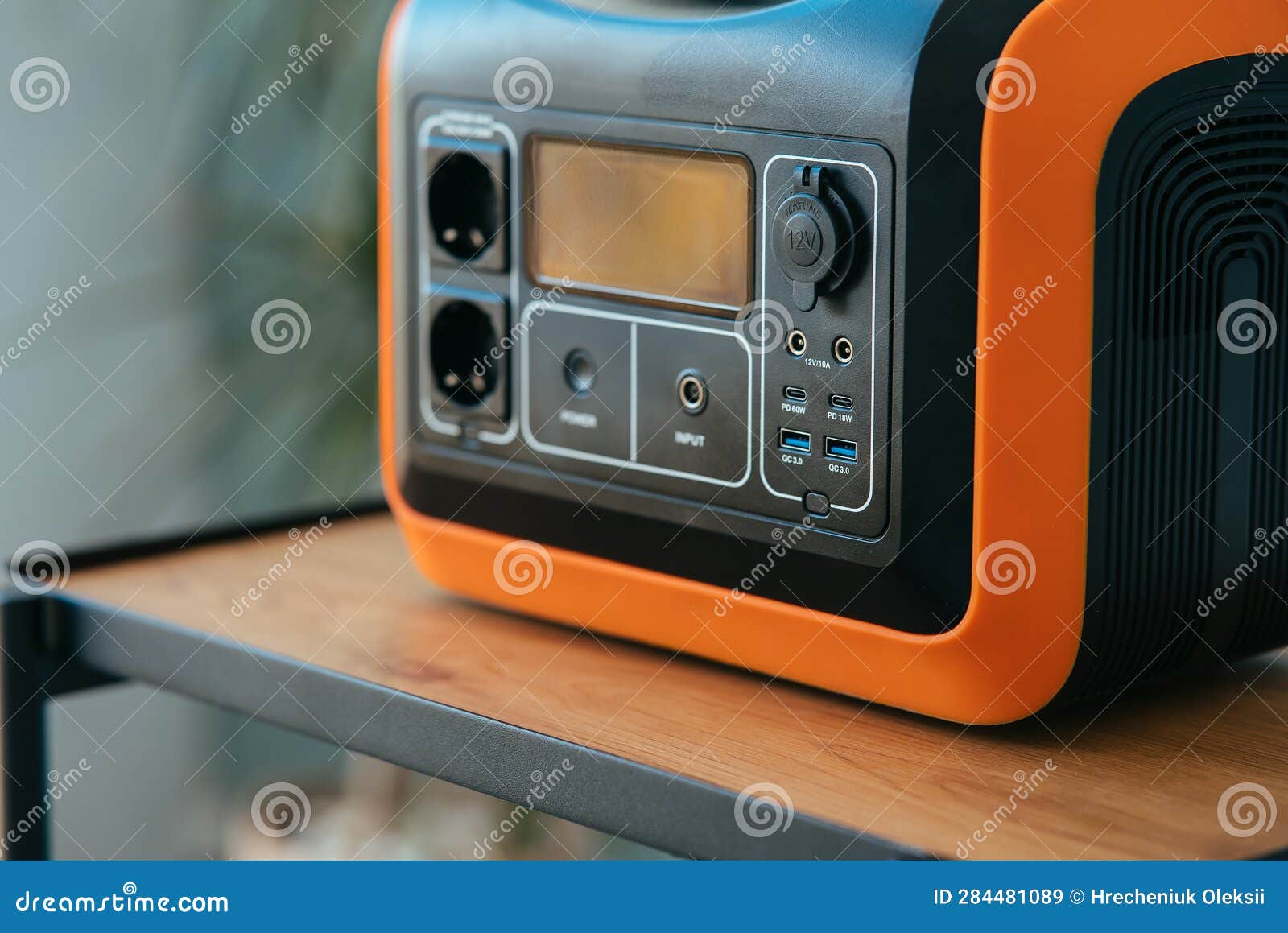 Portable Power Station at Home Interior Stock Image - Image of station ...