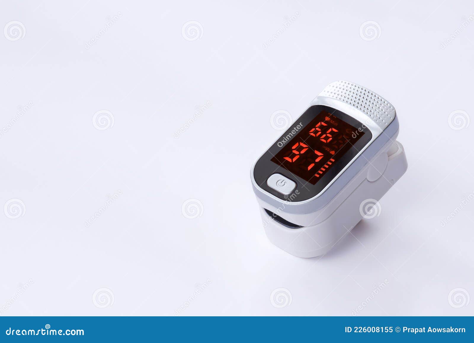 Portable Pulse Oximeter Device on White Background Stock Image - Image ...