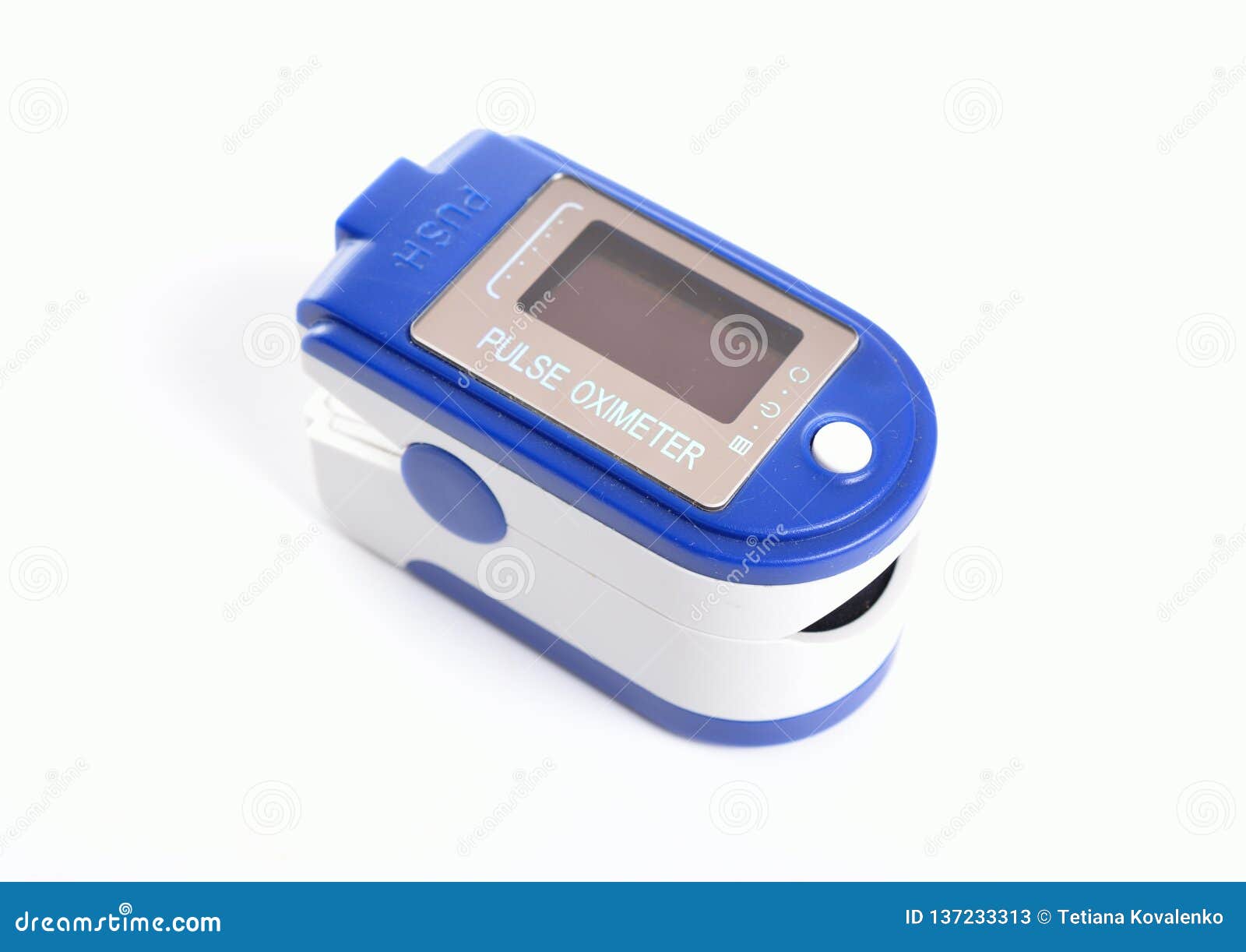 Portable Pulse Oximeter Isolated on White Background Stock Image ...