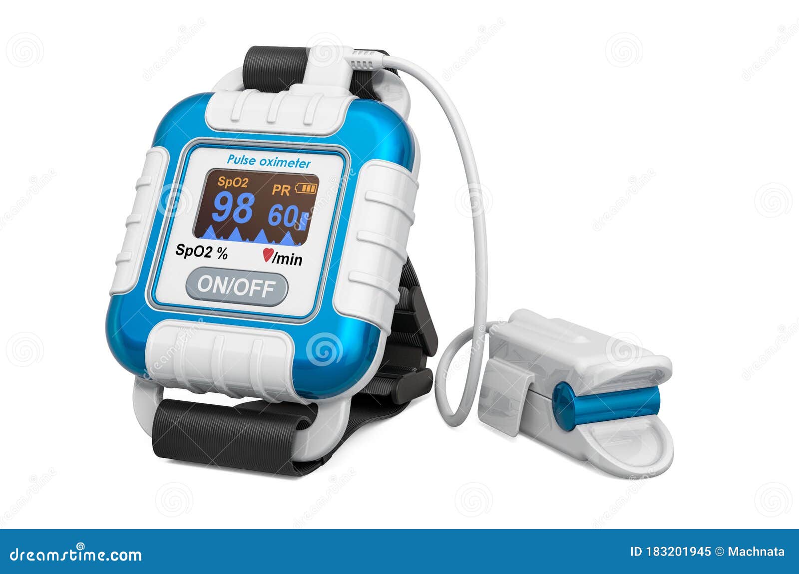 Portable Pulse Oximetry, Pulse Oximeter Fingertip Inside Gift Box, 3D ...