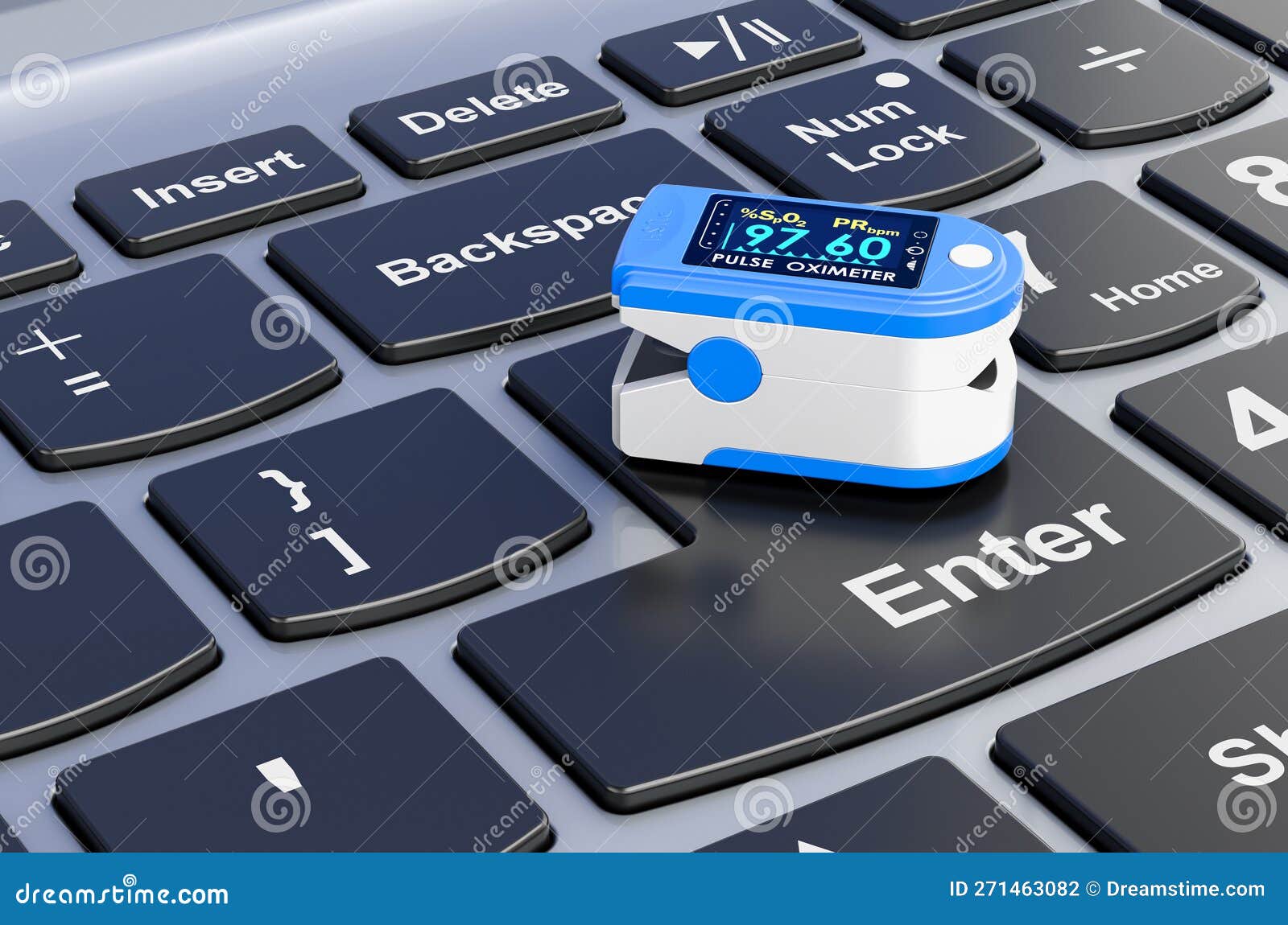 Portable Pulse Oximetry, Pulse Oximeter Fingertip Inside Gift Box, 3D ...