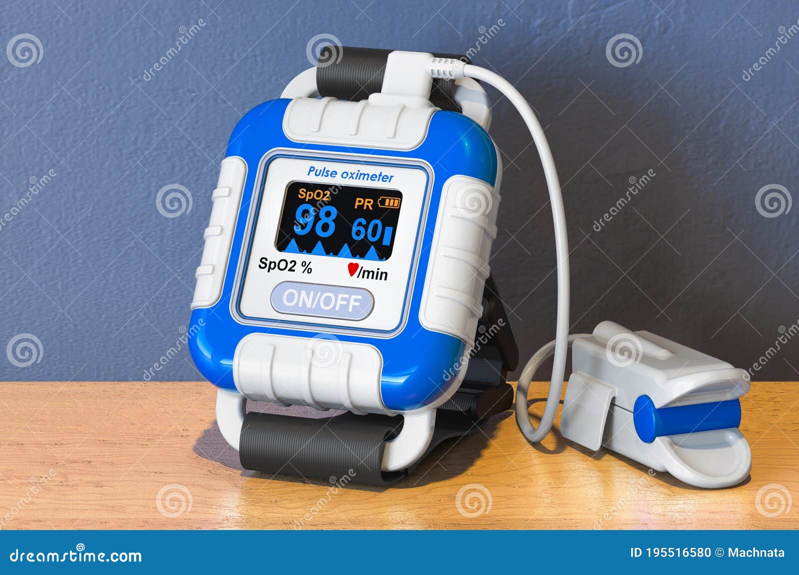 Portable Pulse Oximetry, Pulse Oximeter Fingertip Inside Gift Box, 3D ...